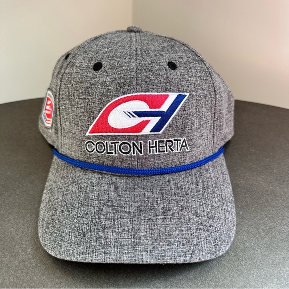 The Game | Accessories | Colton Herta Snapback Hat Gray Rope Logo Cap ...